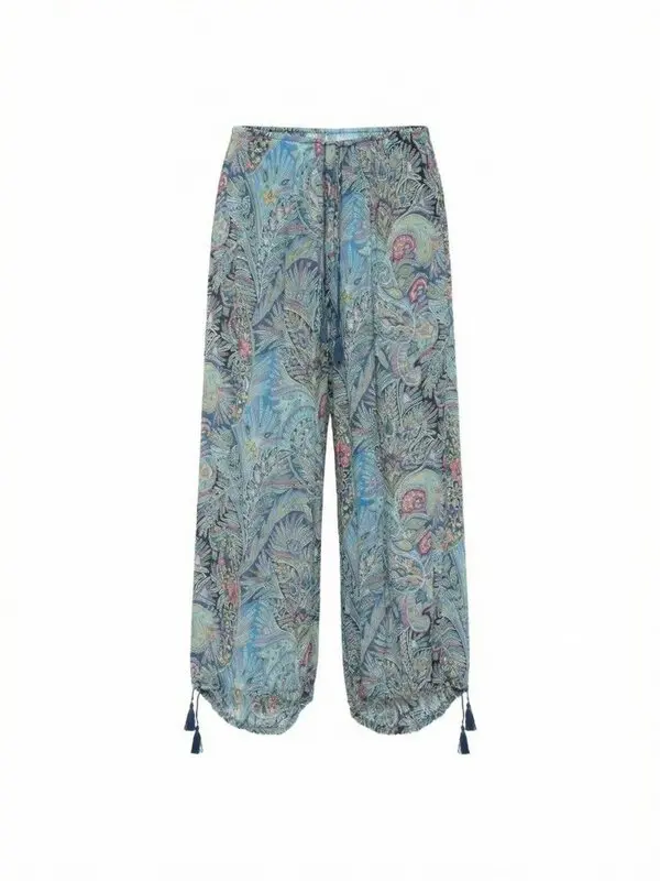 Etro Wide Leg Pants With Tassels
