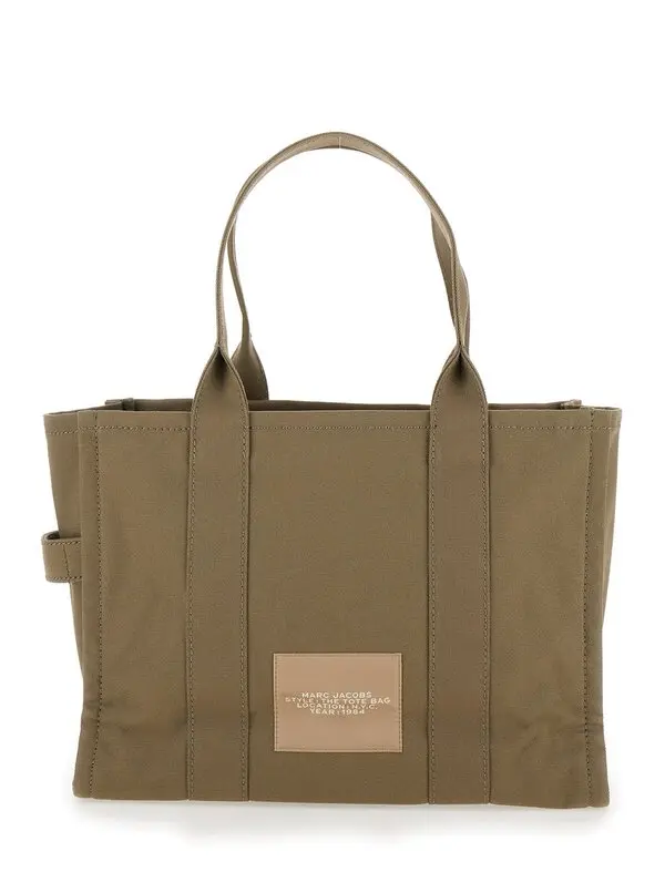 Marc Jacobs Large Tote Bag With Contrast Logo Print - Green