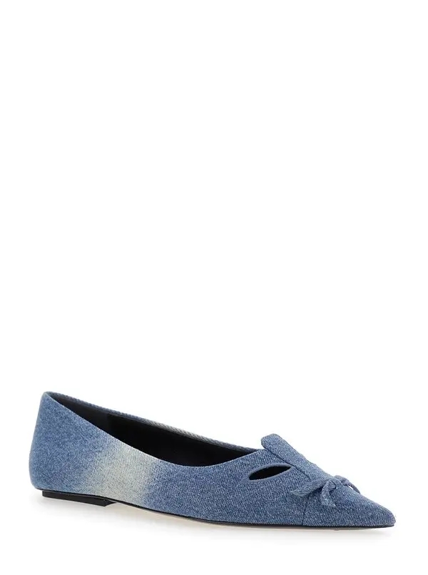 Marc Jacobs Kat Blue Cotton Ballerinas - Multicolor
