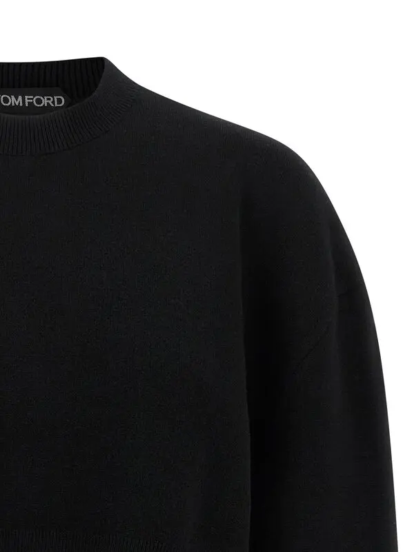 TOM FORD Cropped Knit Sweater - Black