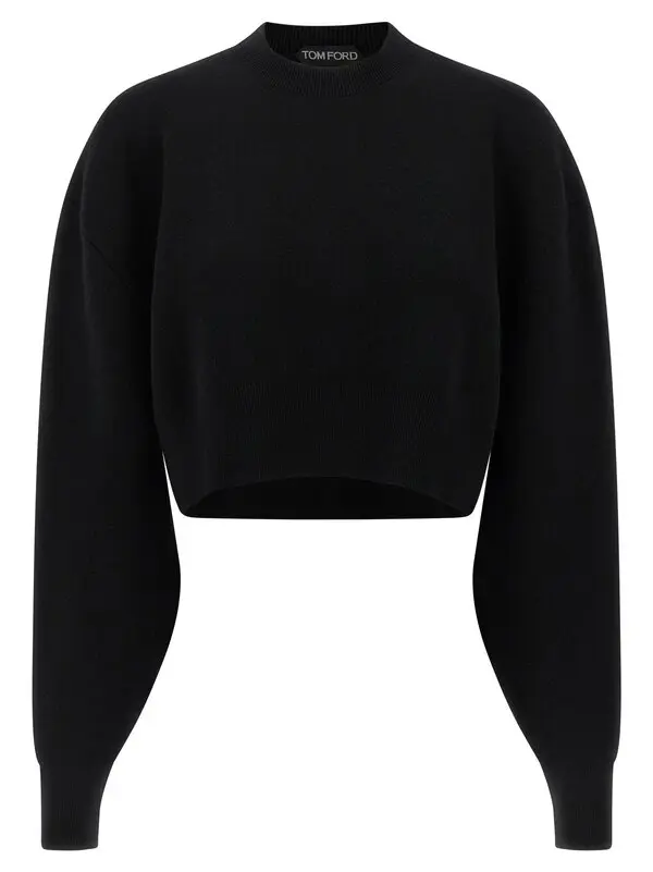 TOM FORD Cropped Knit Sweater - Black
