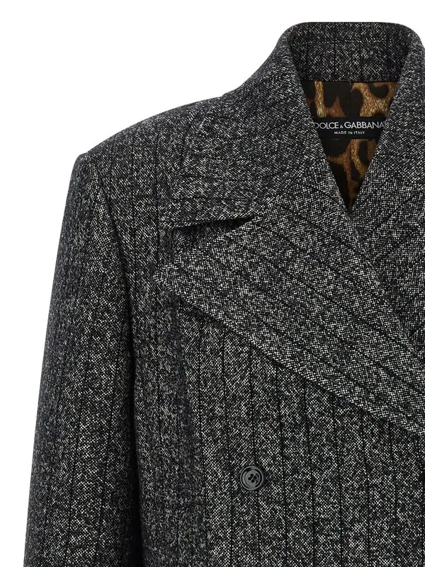 Dolce & Gabbana Striped Wool Double-breasted Blazer
