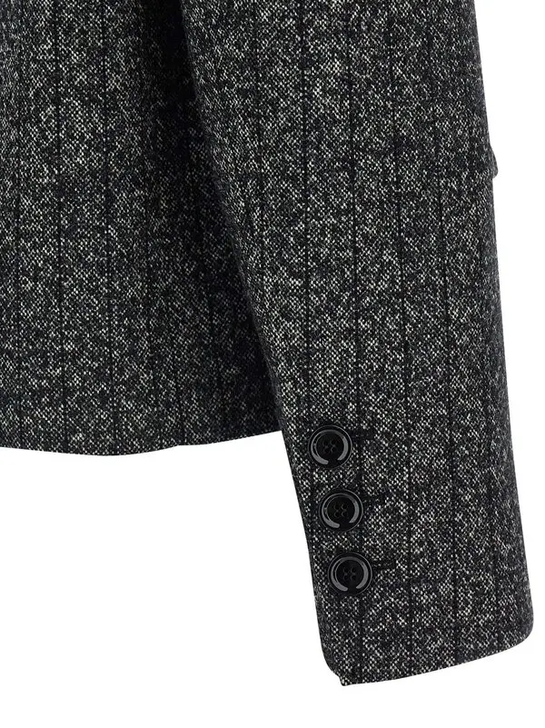 Dolce & Gabbana Striped Wool Double-breasted Blazer