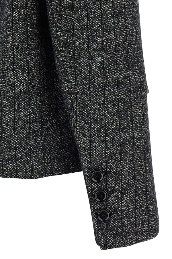 Dolce & Gabbana Striped Wool Double-breasted Blazer