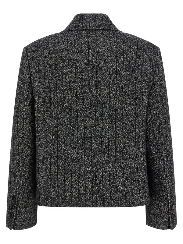 Dolce & Gabbana Striped Wool Double-breasted Blazer