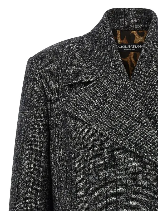 Dolce & Gabbana Striped Wool Double-breasted Blazer