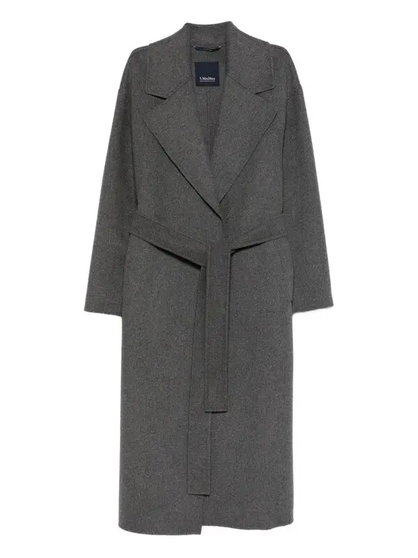 Max Mara Wool Belted Coat - Multicolor
