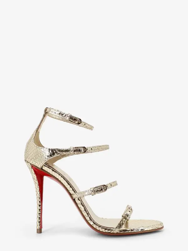 CHRISTIAN LOUBOUTIN Millenium 100 Python Leather Sandals - Multicolor