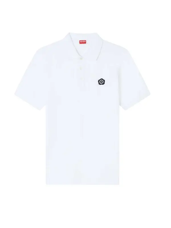 Kenzo Slim-fit Cotton Polo Shirt Boke Flower 2.0 - White