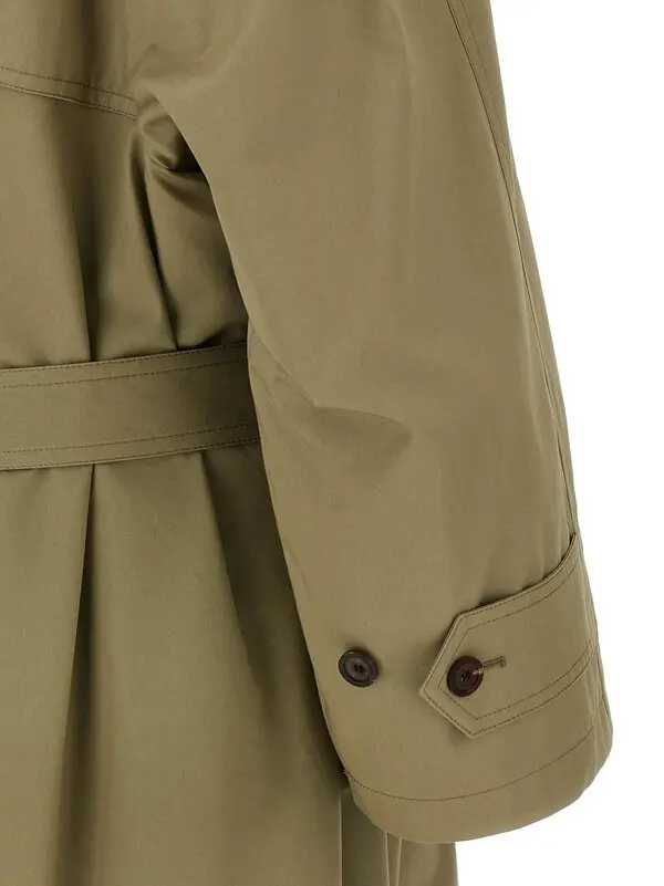 Balenciaga Draped Neck Trench Coat - Cream