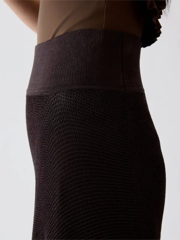 Jacquemus La Jupe Voilier Asymmetrical Draped Viscose Skirt