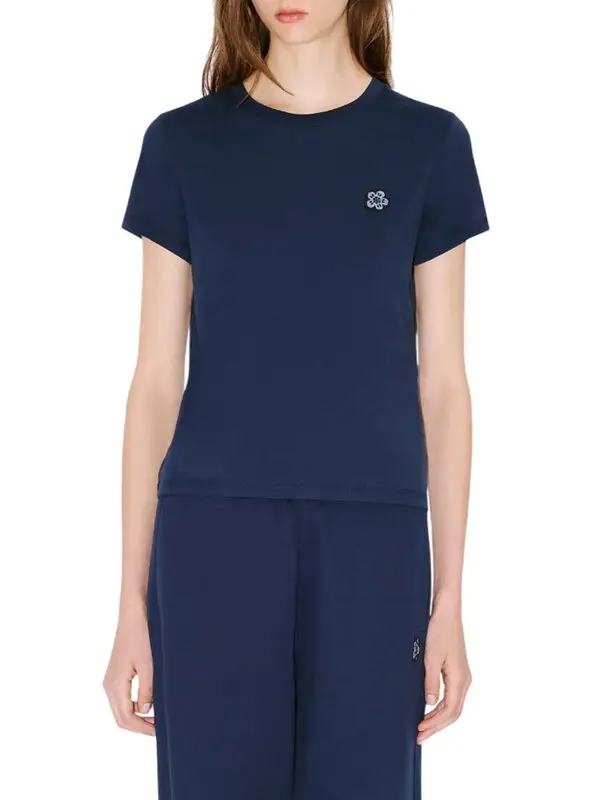 Kenzo Embroidered Cotton T-shirt - Blue