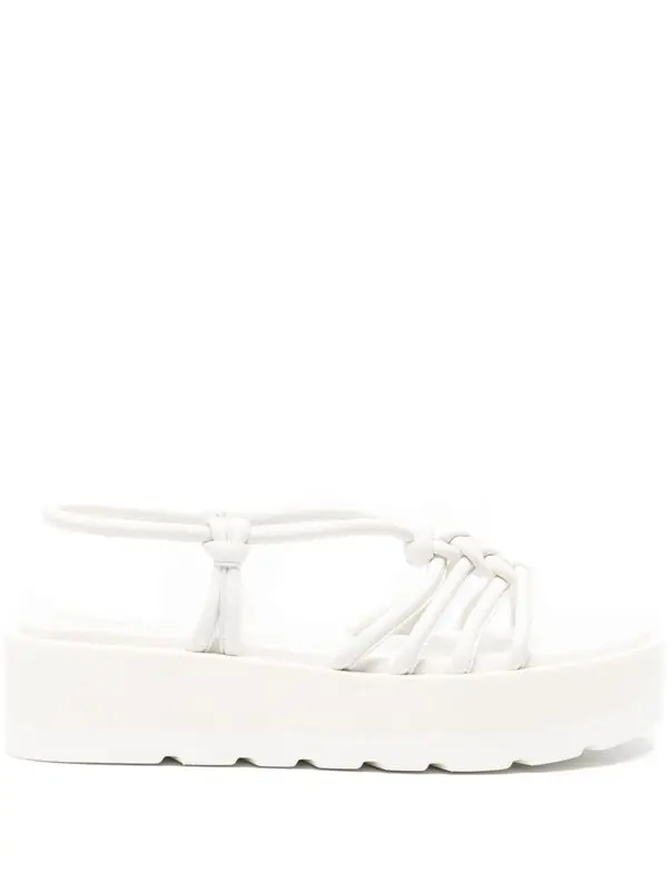 GIANVITO ROSSI Hebe Leather Platform Sandals - Multicolor