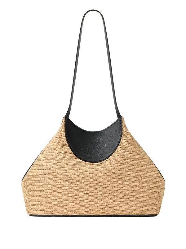 Givenchy Small Raffia Tote Bag With Leather Details - Multicolor