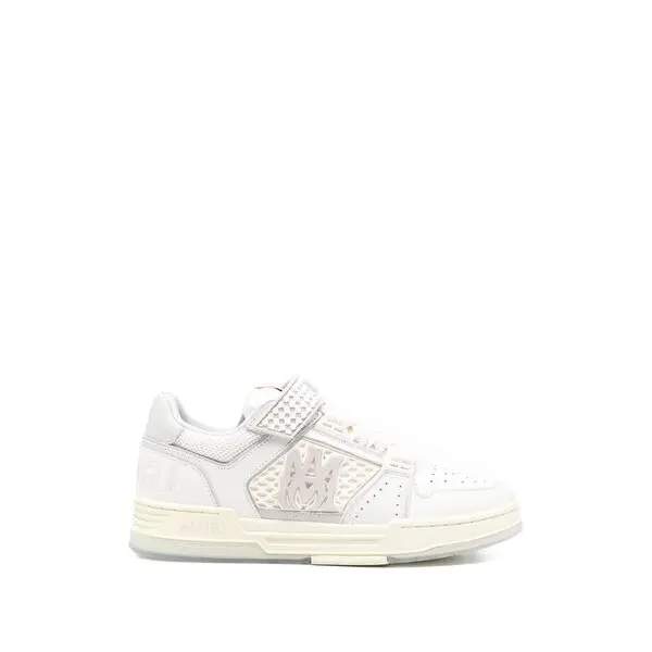 Amiri Low Top Sneakers With Perforated Detailing And Touch-strap Fastening - White