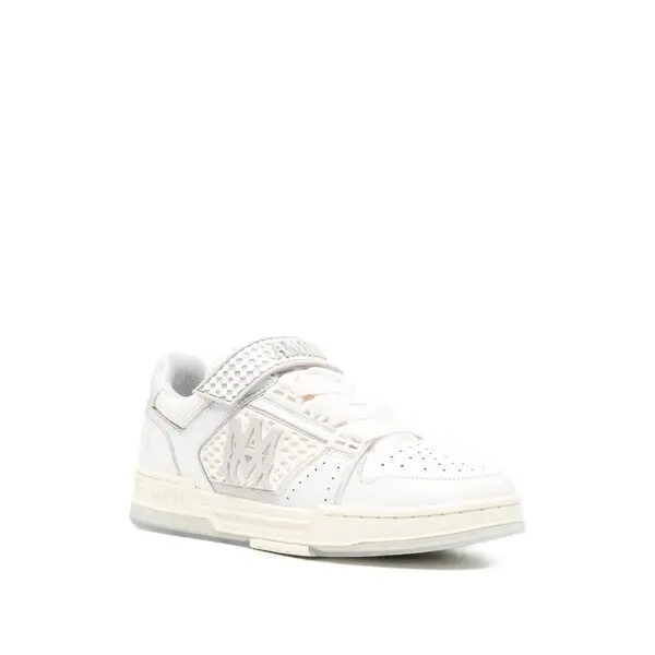Amiri Low Top Sneakers With Perforated Detailing And Touch-strap Fastening - White