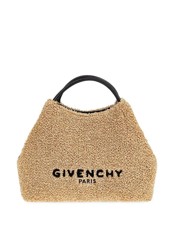 Givenchy Nano Facet Tote Bag In Sponge Raffia