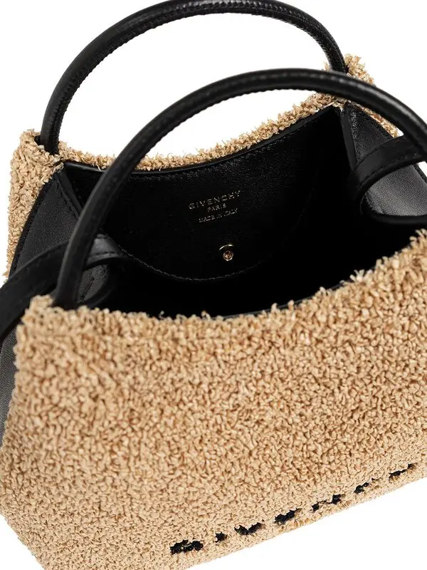 Givenchy Nano Facet Tote Bag In Sponge Raffia