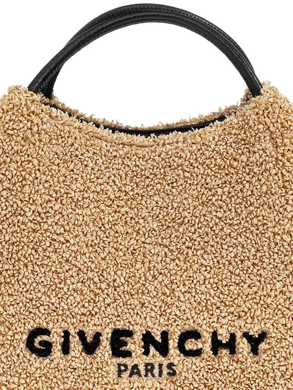 Givenchy Nano Facet Tote Bag In Sponge Raffia