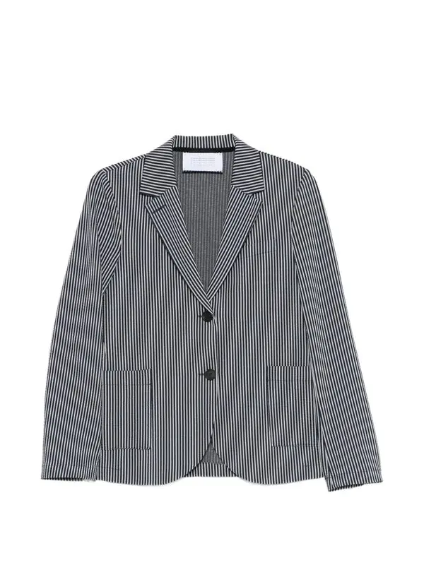 Harris Wharf London Cotton Blend Striped Blazer - Multicolor