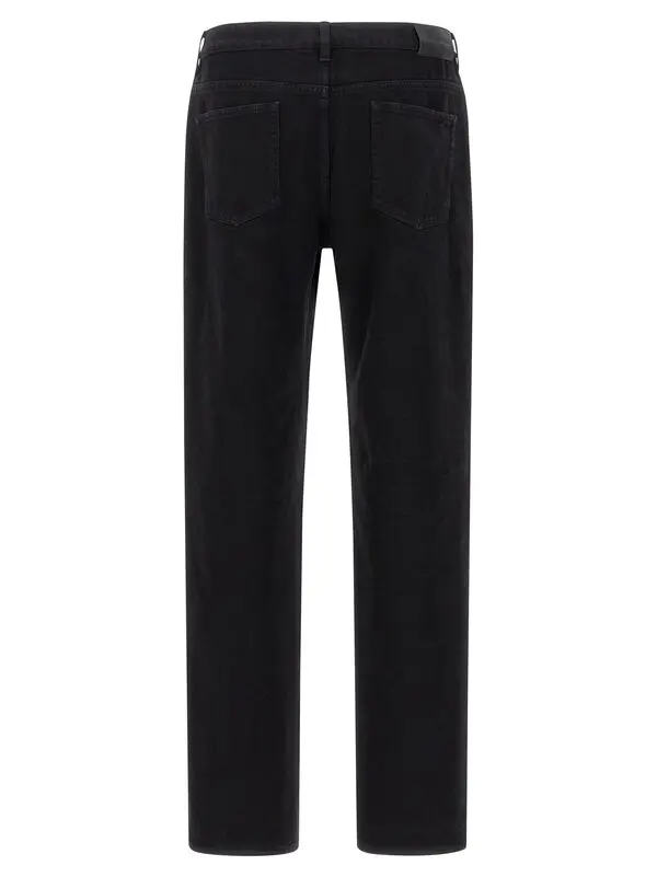 Saint Laurent Garment-dyed Cotton Denim Jeans - Black