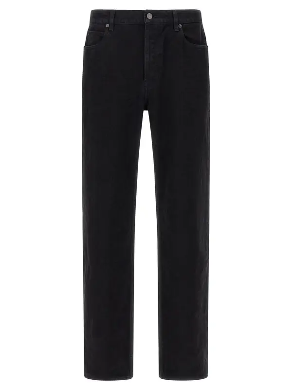 Saint Laurent Garment-dyed Cotton Denim Jeans - Black