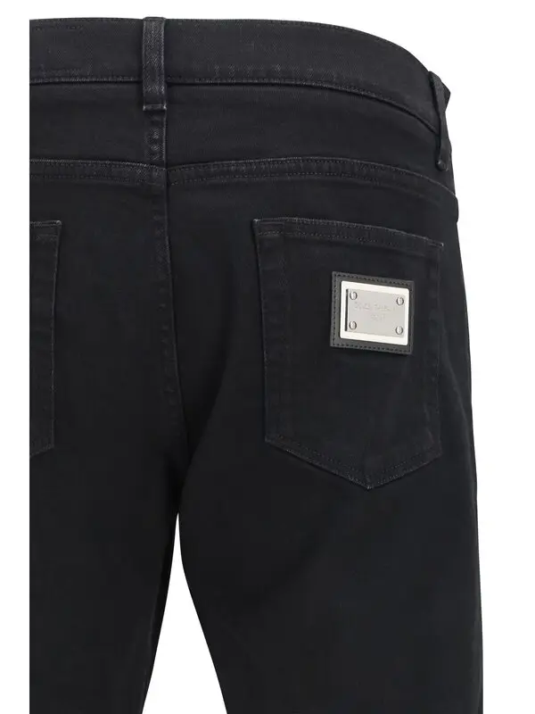 Dolce & Gabbana Slim Fit Denim Jeans - Black