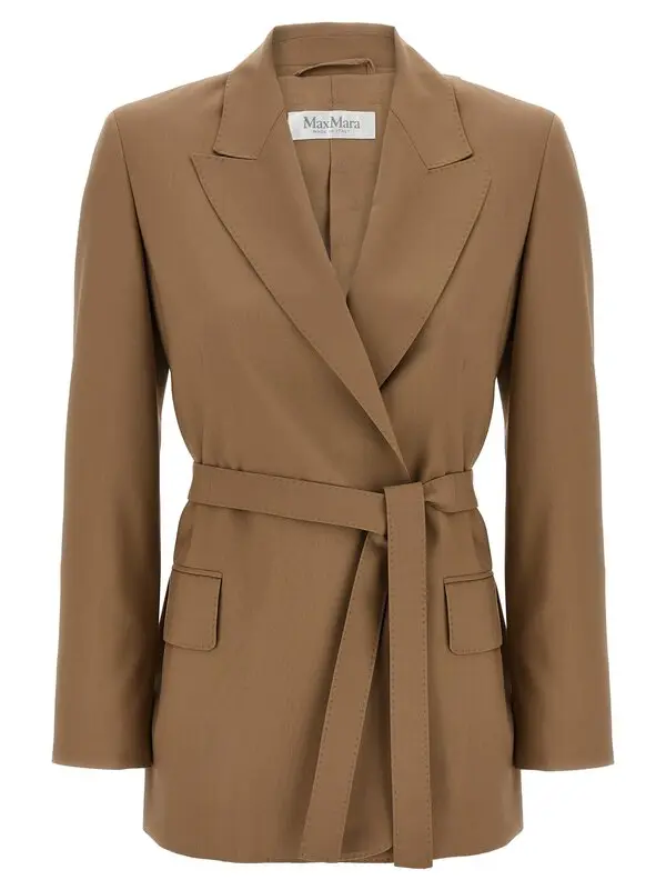 Max Mara Talento Wool Blazer - Brown