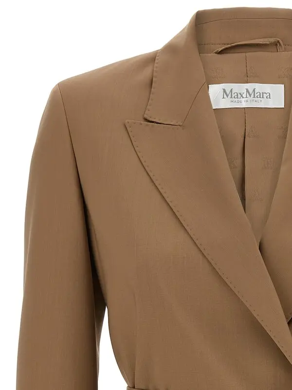 Max Mara Talento Wool Blazer - Brown