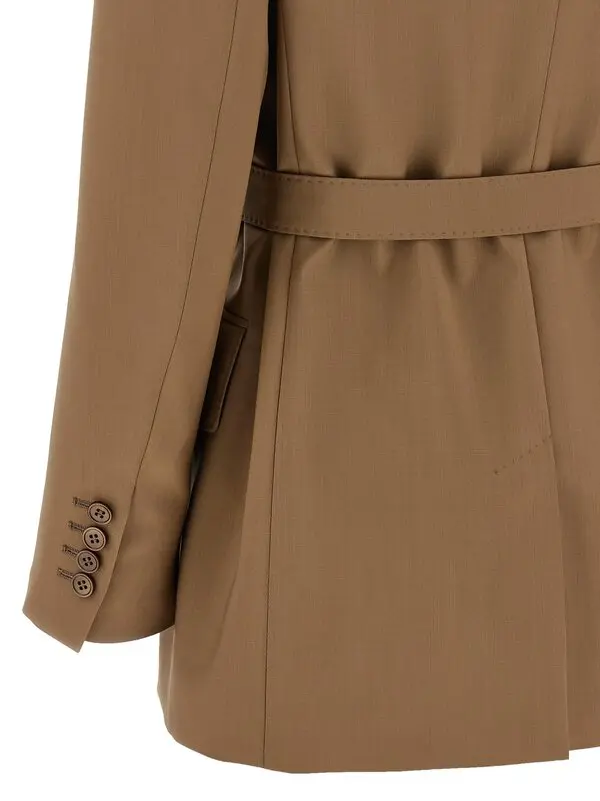 Max Mara Talento Wool Blazer - Brown