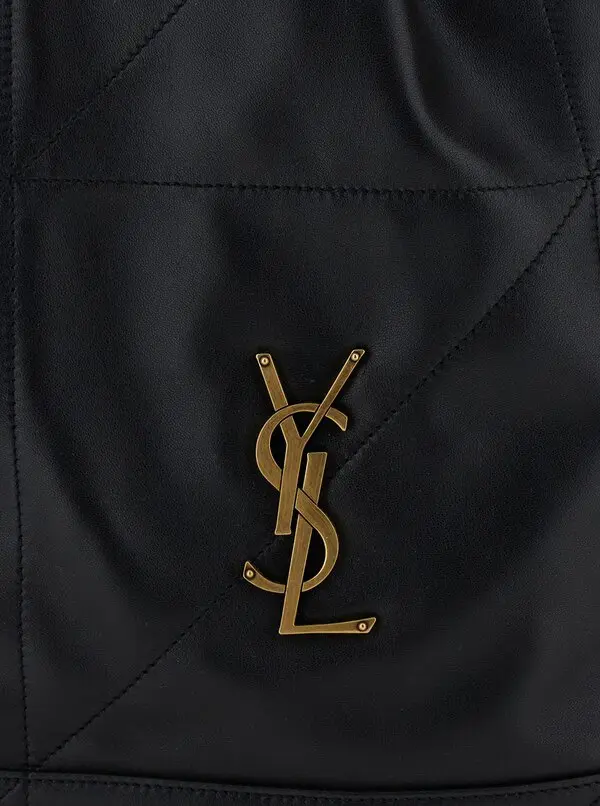 Saint Laurent Jamie Shoulder Bag With Two Top Handles And Cassandre Plate In Black Leather - Multicolor