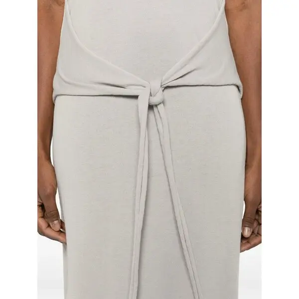LEMAIRE Sleeveless Round Neck Midi Dress - Gray