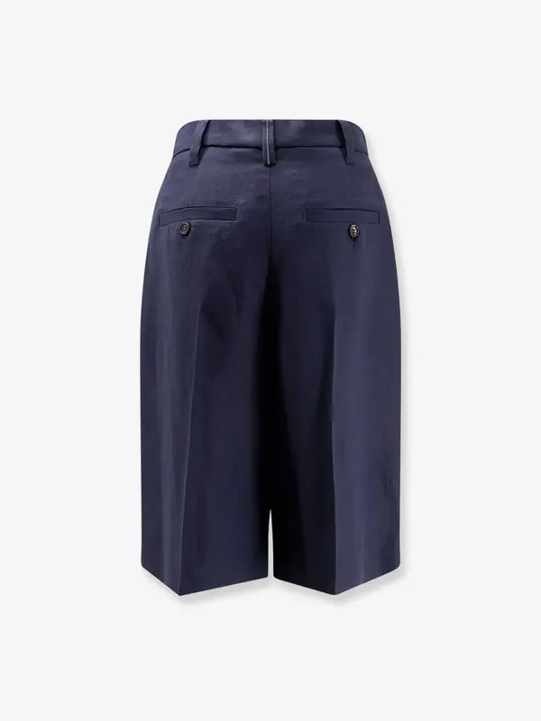 Brunello Cucinelli Viscose And Linen Bermuda Shorts - Multicolor