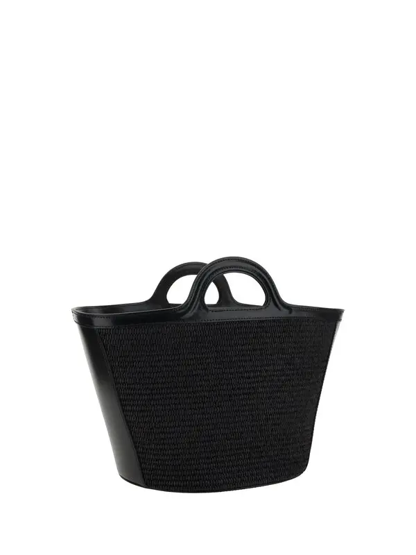 Marni Tropicalia Raffia Bucket Bag With Leather Trim
