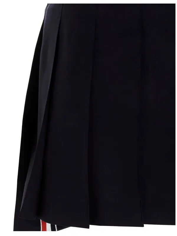 Thom Browne Pleated Skirt With Signature Stripes