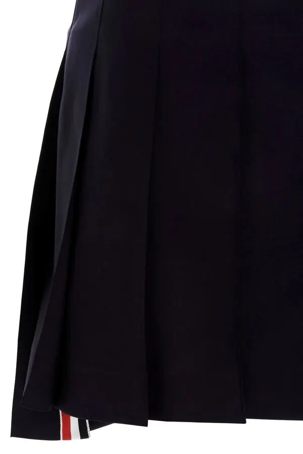 Thom Browne Pleated Skirt With Signature Stripes