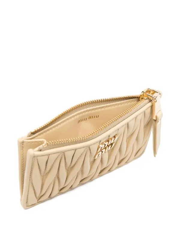 Miu Miu Leather Zipped Credit Cards Holder