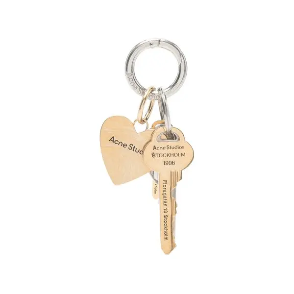 Acne Studios Heart Detail Keyring - Gold