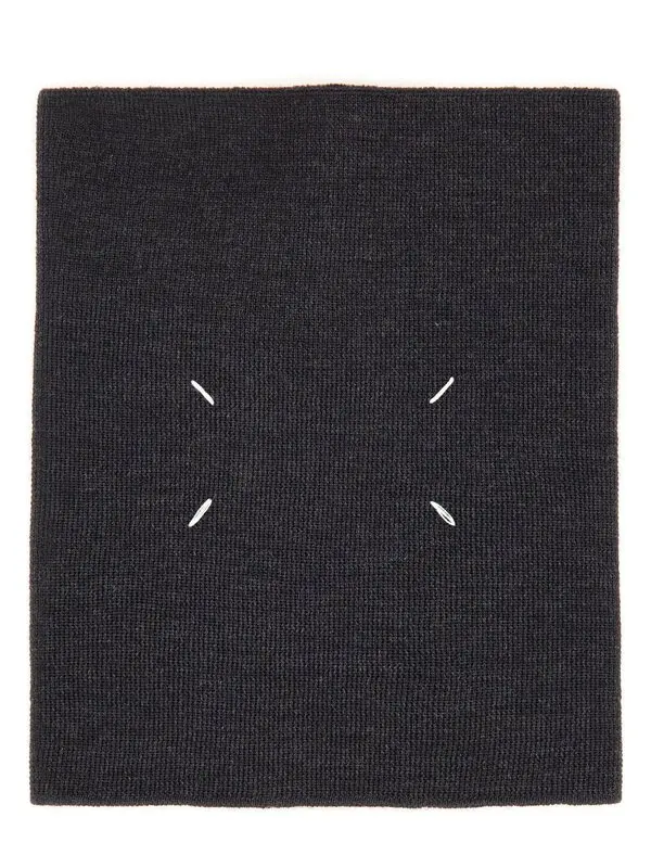 MAISON MARGIELA Scarf With Logo - Gray
