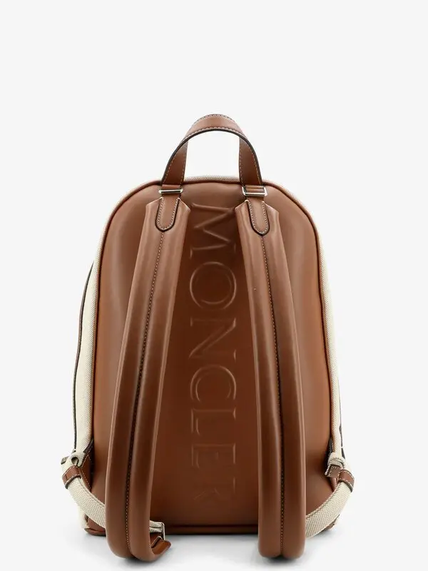 Moncler Carlo Canvas Backpack With Embossed Logo - Multicolor