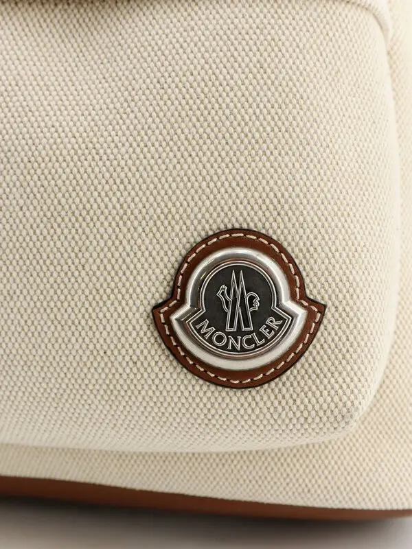 Moncler Carlo Canvas Backpack With Embossed Logo - Multicolor