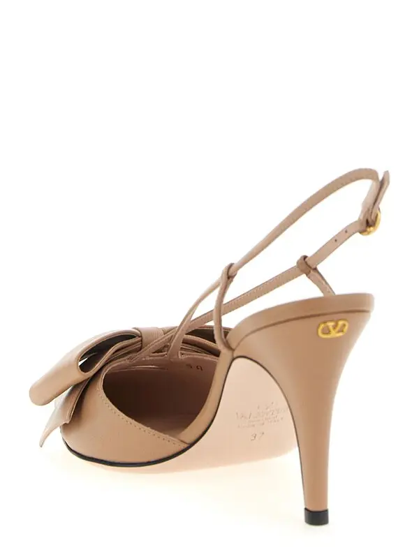 Valentino Garavani Bowow Slingback With Vlogo Signature Heel - Pink