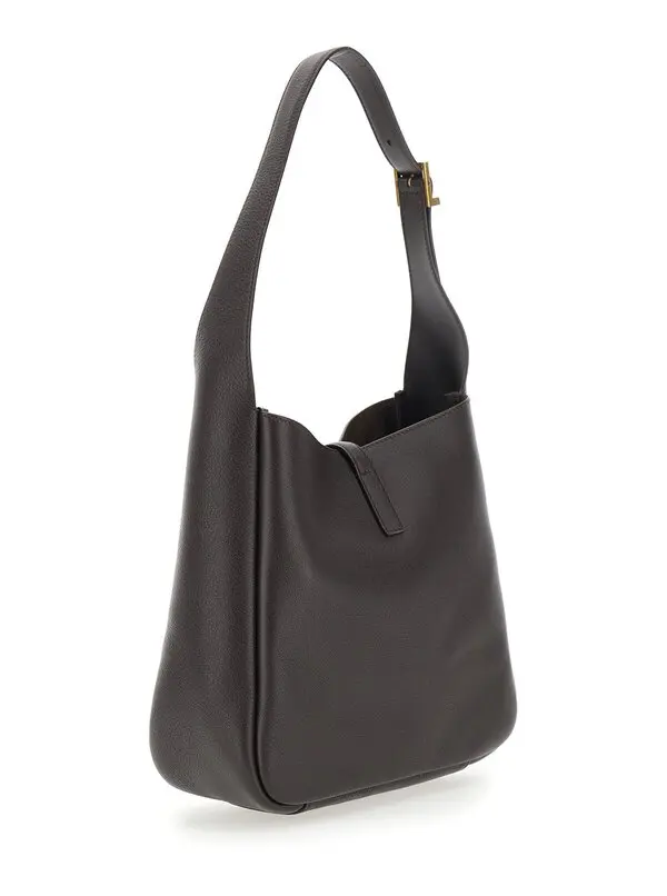 Saint Laurent Le 5 À 7' Leather Shoulder Bag - Brown