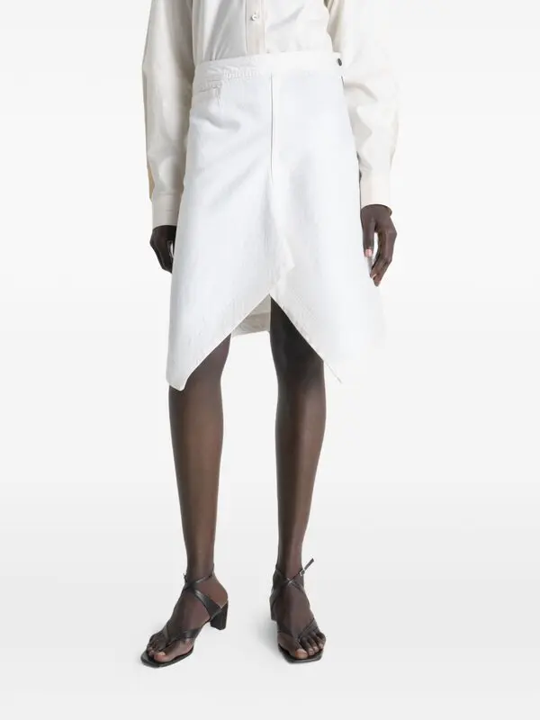 LEMAIRE Asymmetrical Cotton Skirt - Multicolor