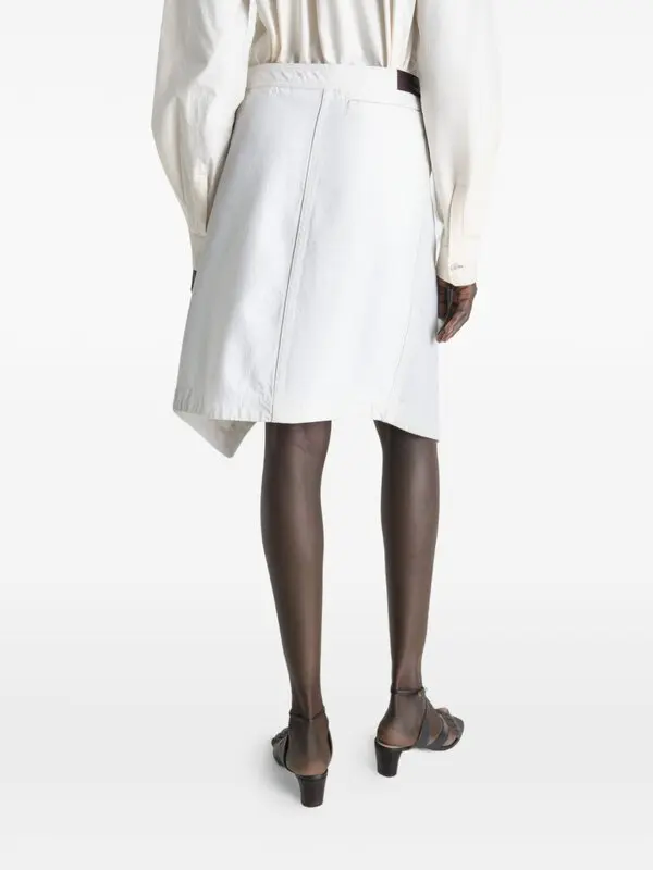 LEMAIRE Asymmetrical Cotton Skirt - Multicolor