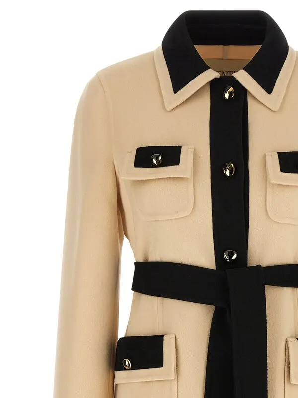 Valentino Garavani Wool And Cashmere Blend Coat - Multicolor