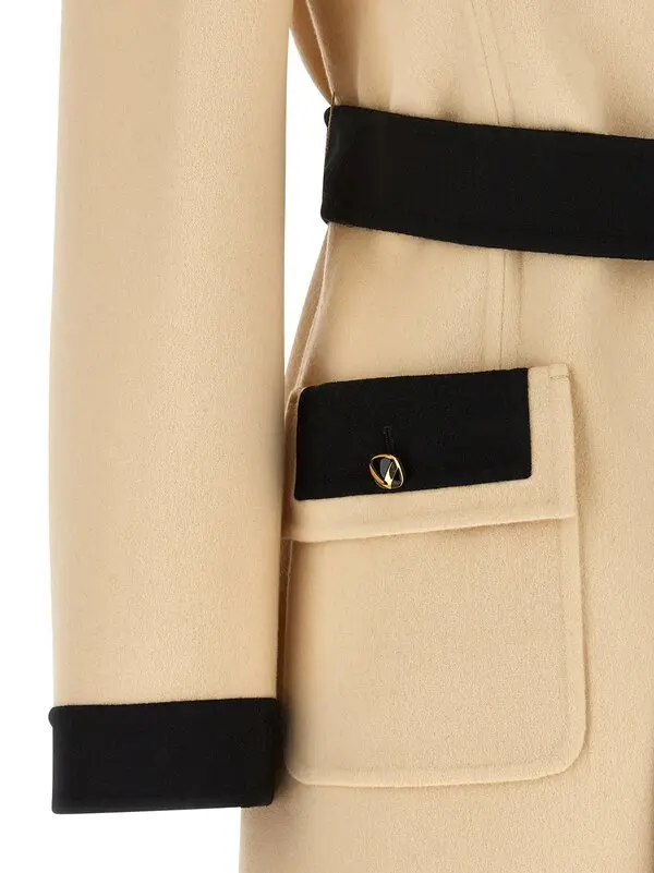 Valentino Garavani Wool And Cashmere Blend Coat - Multicolor