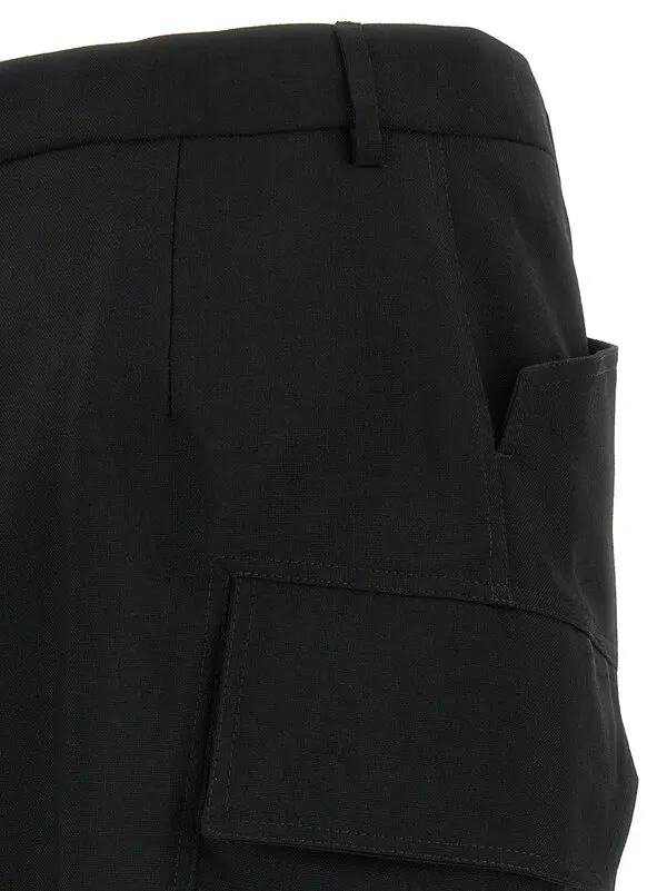 Rick Owens Firebanks Wool Midi Skirt