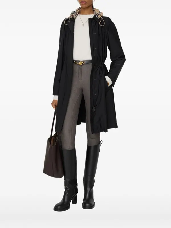 Burberry Nylon Parka Coat With Equestrian Knight Design