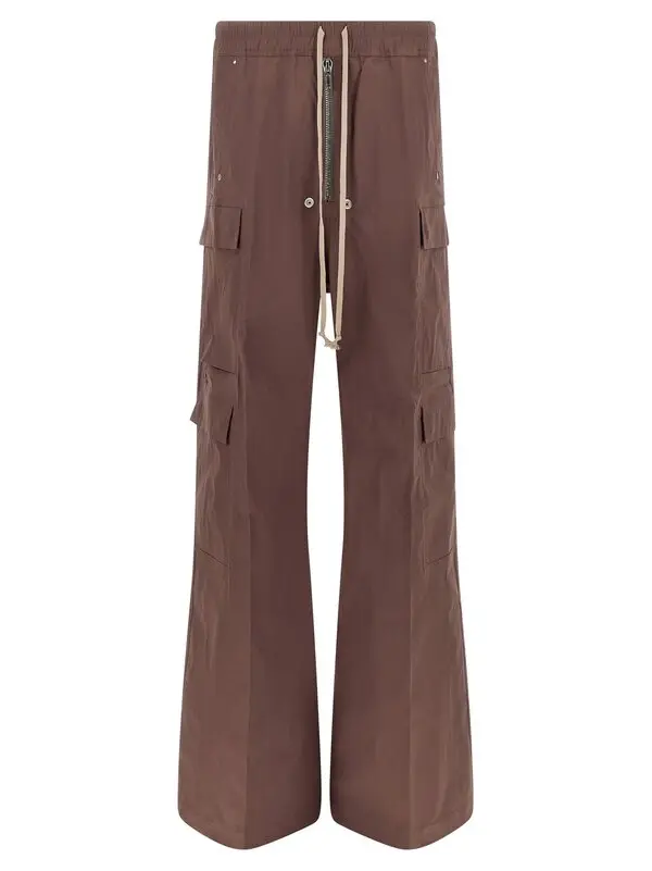 Rick Owens Cargo Belas Heavy Wool Trousers - Brown